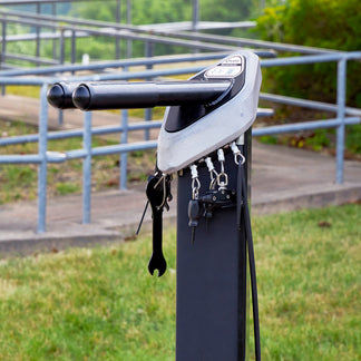 Deluxe Public Bike Repair Stand – Outdoor Bicycle Maintenance Station ...